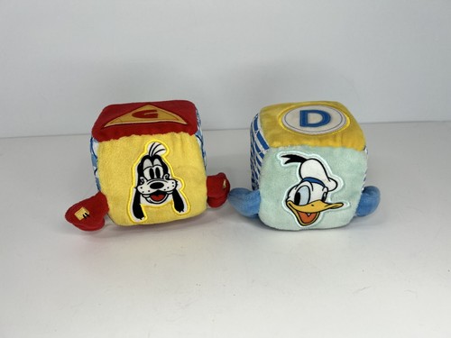 Disney Baby Donald Duck Goofy Plush Soft Blocks Infant Toy Rattle Set ...