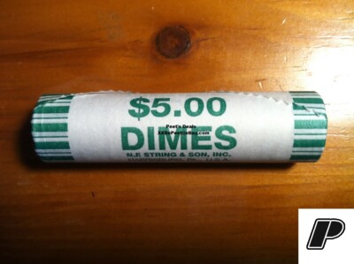 (1 Roll) 2020-P Roosevelt Dime Roll 10c 10 Cents OBW Roll from Fed ...