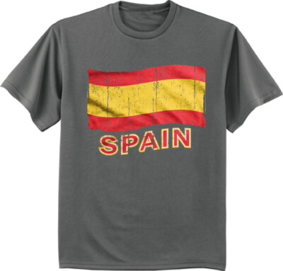 Spain Flag España Soccer Football T-shirt Mens Graphic Tee Clothing ...