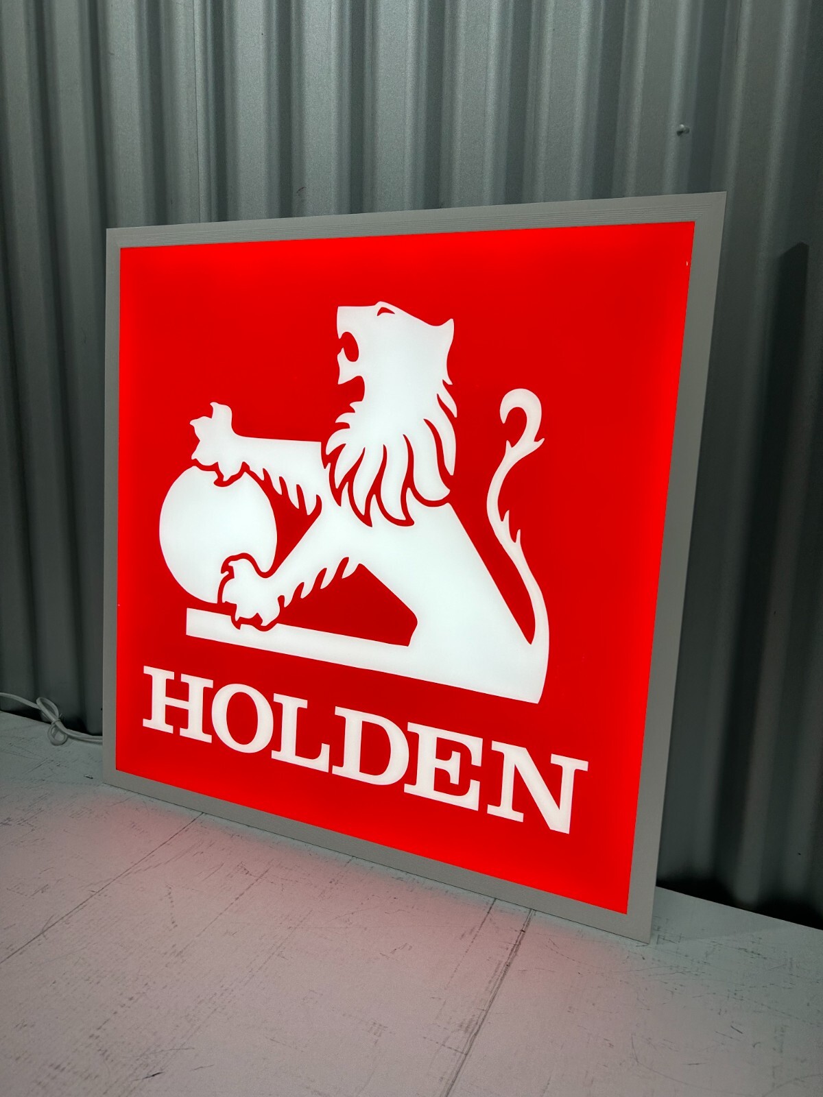 HOLDEN GMH SIGN LIGHT UP PREMIUM FLAT HANGING SIGN LIGHT LED 600 X 600 ...