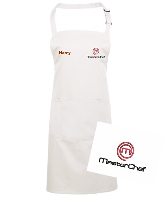 Personalised Masterchef Cooking apron with pocket personalised with ...