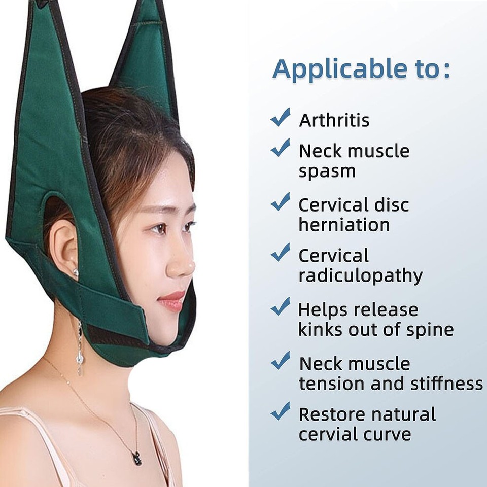 Hanging Neck Stretcher Cervical Traction Device Head Brace Support Pain ...