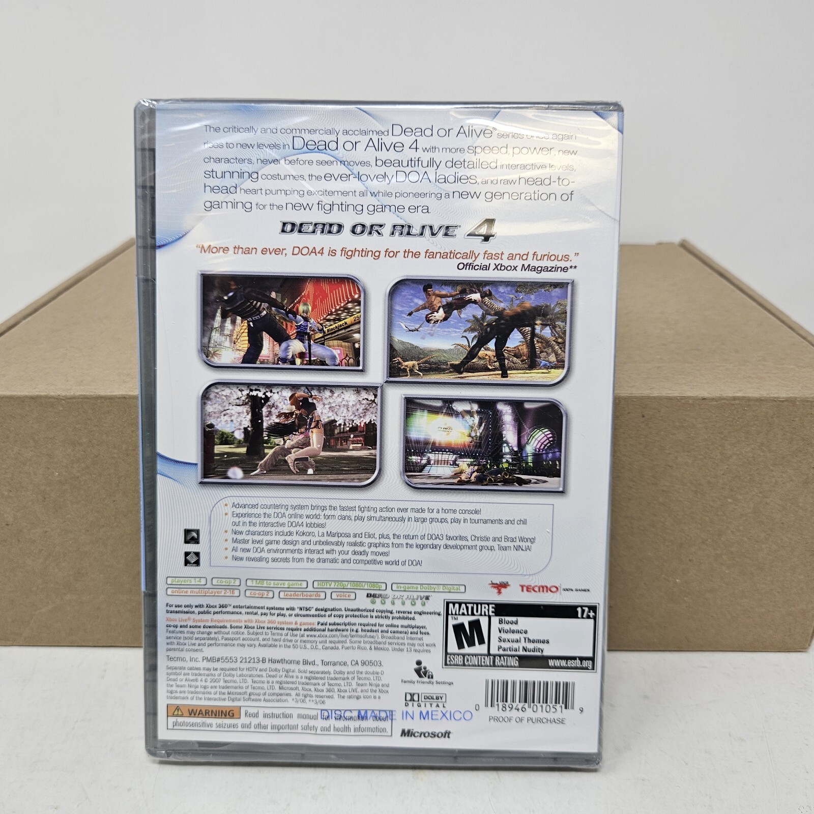 Dead or Alive 4 (Microsoft Xbox 360, 2007) / NEW & SEALED 18946010519 ...