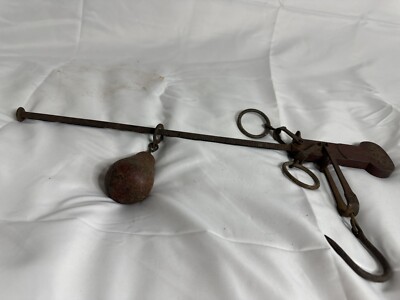 Antique Cast Iron Hanging Balance Beam Scale | eBay