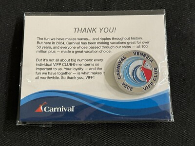 CARNIVAL CRUISE SHIP 2024 VIFP Club Pin Mint in Package CARNIVAL ...