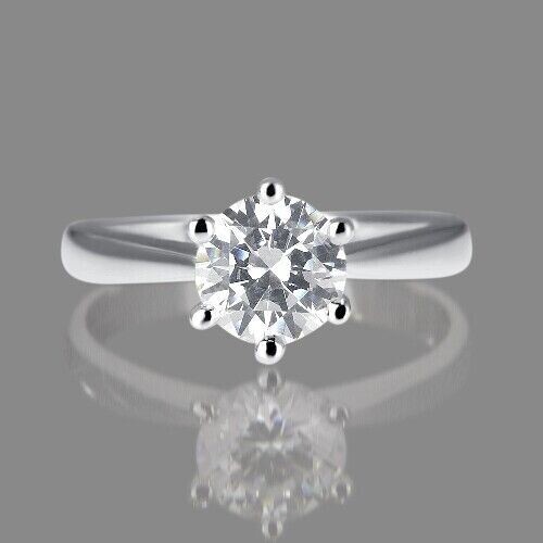 1.67CT Round Cut Lab Created Diamond Solitaire Engagement Ring 14K ...