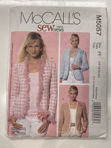 McCall's Sewing Pattern M5057 Size 16,18,20,22 Lined Semi Fitted Jacket Uncut 23795505710 | eBay