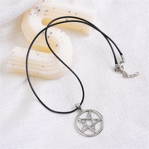 Fashion Black Butler Necklace Pentacle Pentagram Pendant Lucifer Satan ...