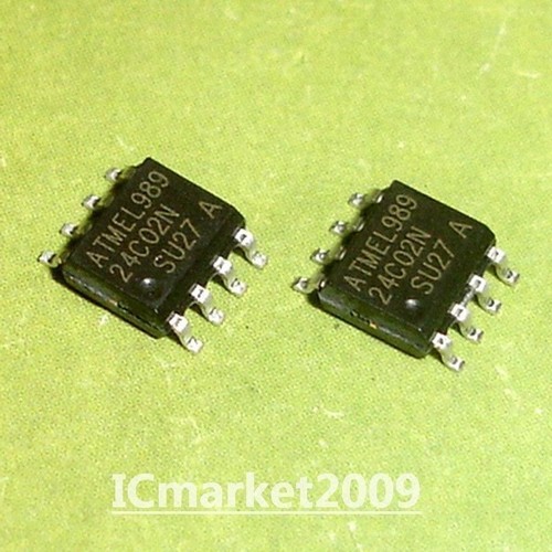 100 PCS AT24C02N-10SU-2.7 SOP-8 AT24C02 24C02N PU27 2-Wire Serial ...