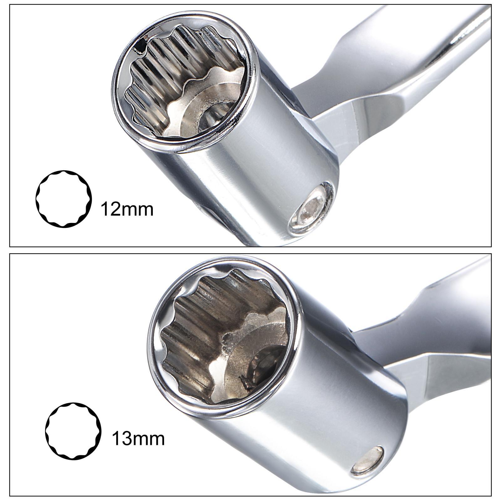 12 Point Flexible Head Socket Wrench Metric Double Swivel Box End CR-V ...