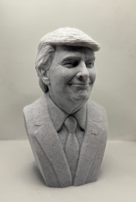 🇺🇸 Realistic Donald Trump Statue White Finish President MAGA Desk ...