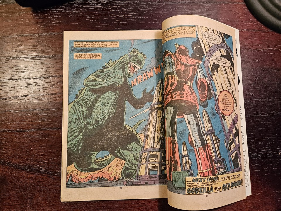 GODZILLA King of Monsters #7 vintage Marvel comic book 1978 FINE+ Red ...
