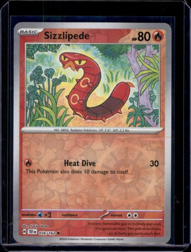 Sizzlipede SV05: Temporal Forces Pokémon 036/162 Reverse Holo NM+ | eBay