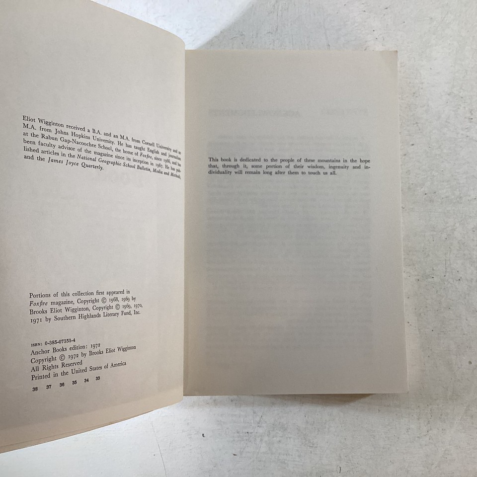 The Foxfire Book Lot of 4 Original Volumes Eliot Wigginton Homestead ...