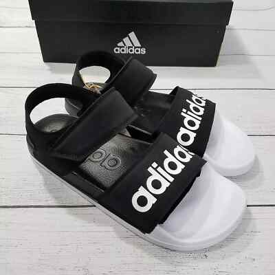 Adidas Adilette Sandal Comfort Slide / Black White / F35416 / Men's 8 ...