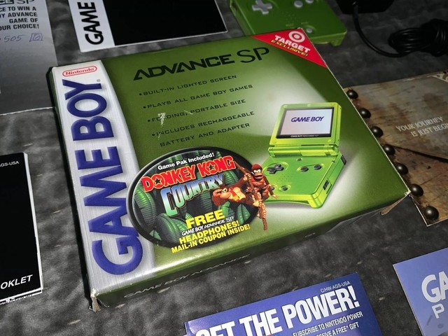 Target Exclusive Nintendo Game Boy Advance SP Lime Green w/ Box GBA | eBay