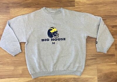 Vintage University of Michigan Football Puma Embroidered Sweatshirt | eBay