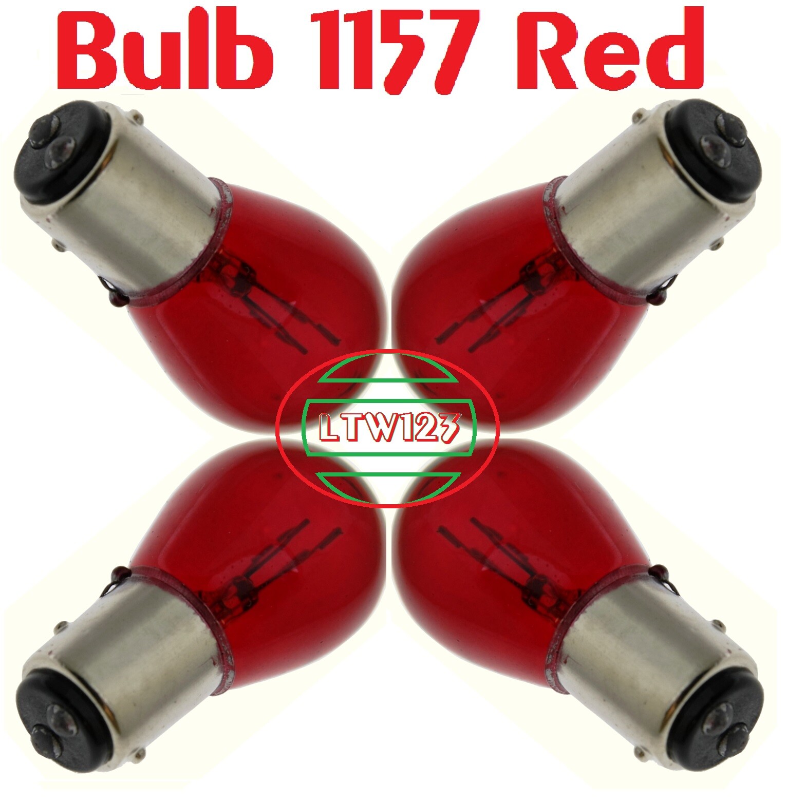 (4) 1157 RED Bulb 12v Repl. 1034, 2057, 2357, 3496, 1016, 7528, 1178 | eBay