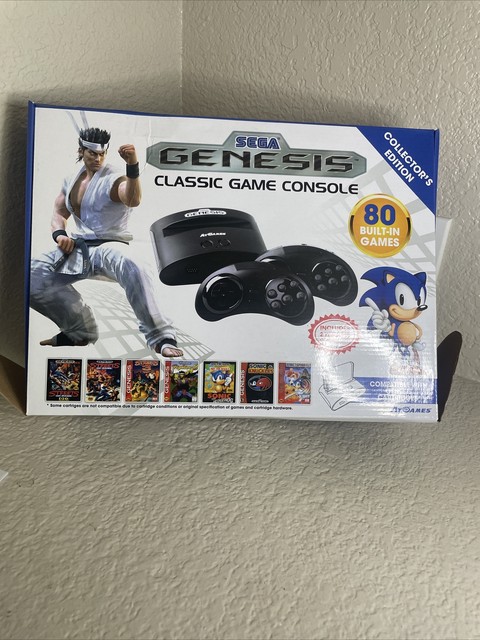 SEGA Genesis Classic Black Game Console with 81 Preloaded Games and ...