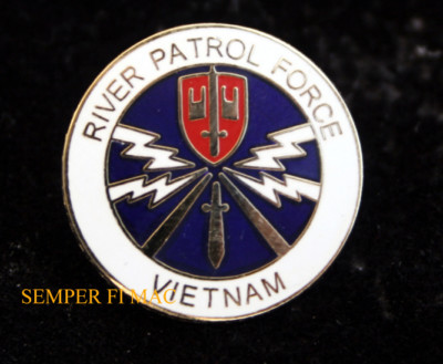 RIVER PATROL FORCE VIETNAM LAPEL HAT PIN UP US NAVY TASK FORCE 116 PRB ...