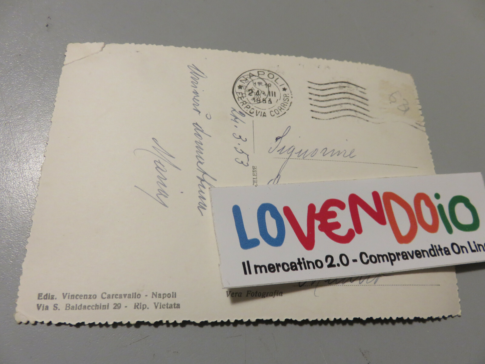 CP Card Vintage Napoli Panorama Shipped 1953 | eBay