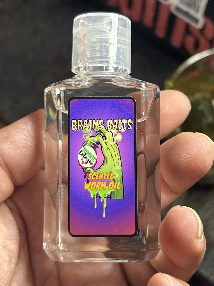 Brains Baits 2oz Scented Worm Oil For Soft Plastic Fishing Baits ...
