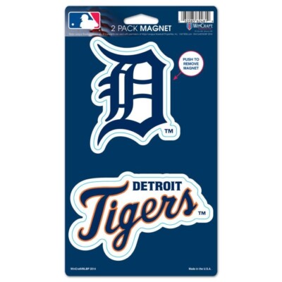 DETROIT TIGERS 2 PACK OF VINYL DIE-CUT MAGNETS HIGH QUALITY HEAVY DUTY ...