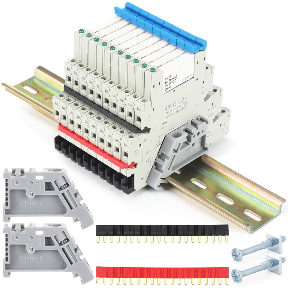 10 Pcs Miniature Electromagnetic Relay 24V Coil DC/AC, PLC Signal Relay ...