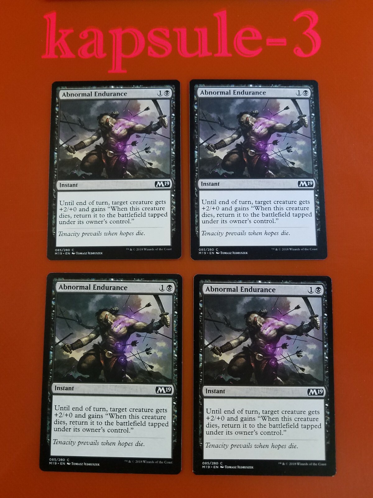 4x Abnormal Endurance | M19 Core Set 2019 | MTG Magic Cards | eBay