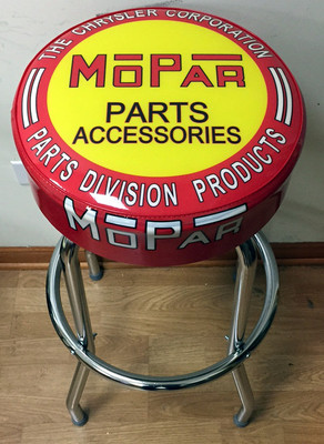 Mopar Chrysler Parts and Accessories Sign Shop Auto Bar Stool Stools | eBay