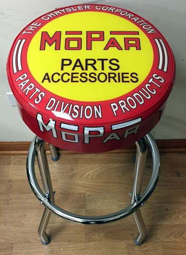Mopar Chrysler Parts and Accessories Sign Shop Auto Bar Stool Stools | eBay