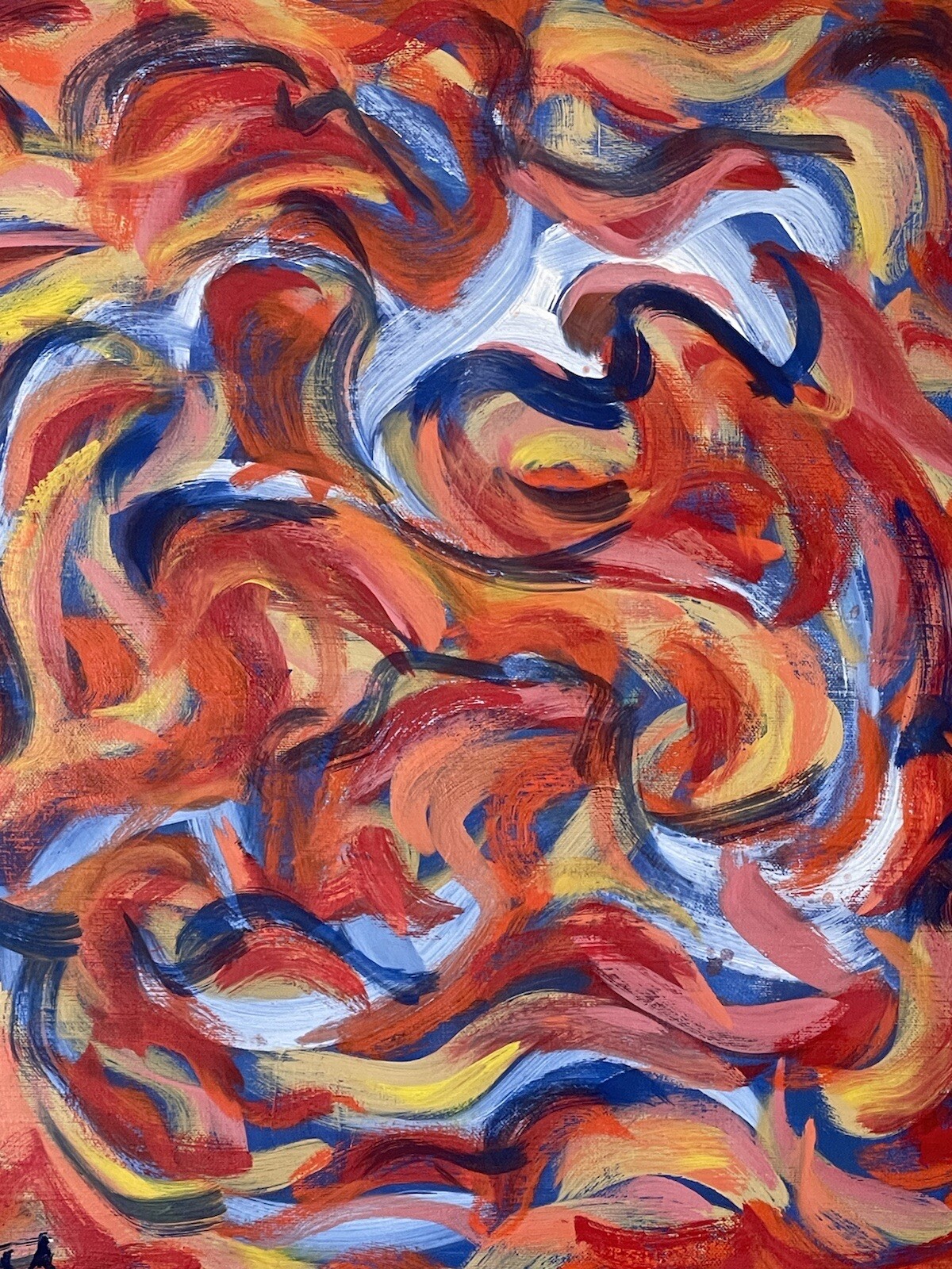 GREAT VINTAGE MODERN ABSTRACT EXPRESSIONIST OIL PAINTING MODERNISM SAM ...