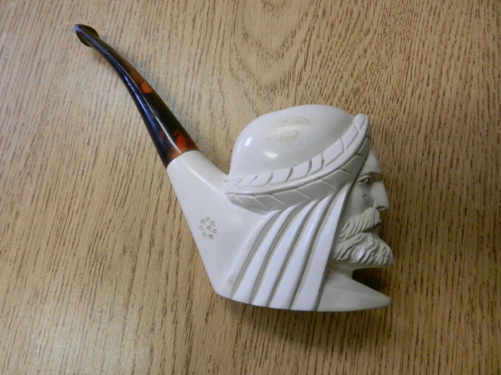 Colonial Cavalier Man Face Meerschaum Smoking Pipe 3" x 3 1/2" Used | eBay