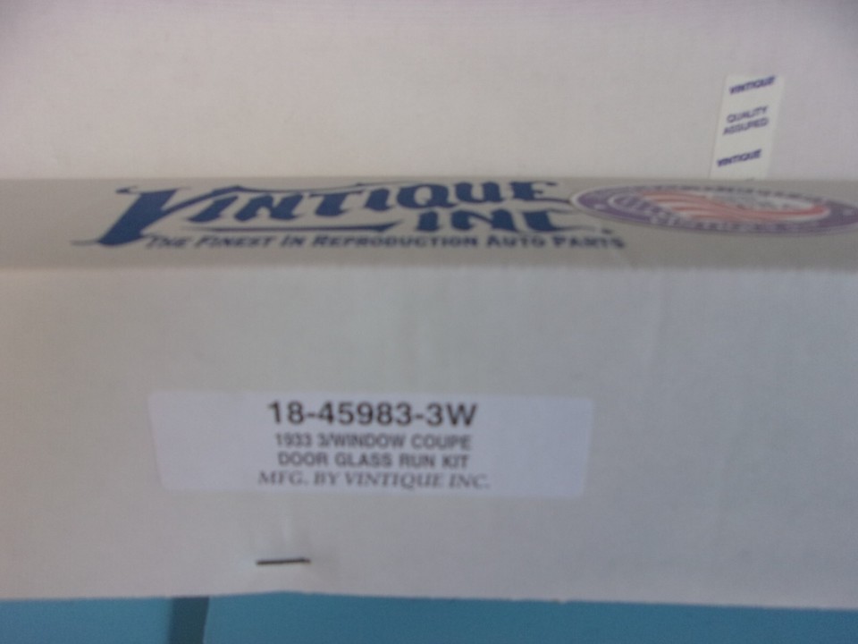 1933 Ford 3 window coupe Door Window Channel kit Vintique Reproductions ...