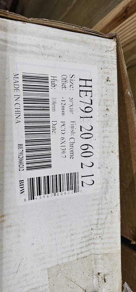 HELO MAXX 6 20" X 10" 12mm Offset Chrome | eBay