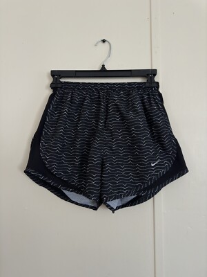 Nike Drawstring Shorts Womens Small Black Training Running Gym Workout ...