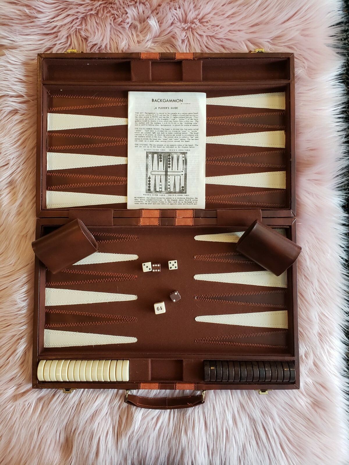Vintage Cardinal Backgammon Faux Leather Set | eBay