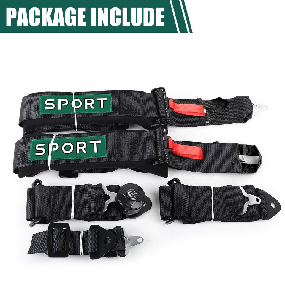 5-Point Racing Safety Harness Set SFI with Ultra Comfort Heavy Duty ...