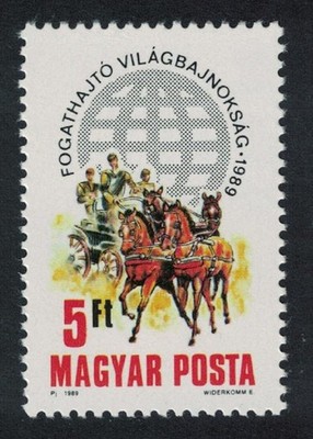 Horses World Two-in-Hand Carriage Driving Championship Hungary 1989 MNH ...