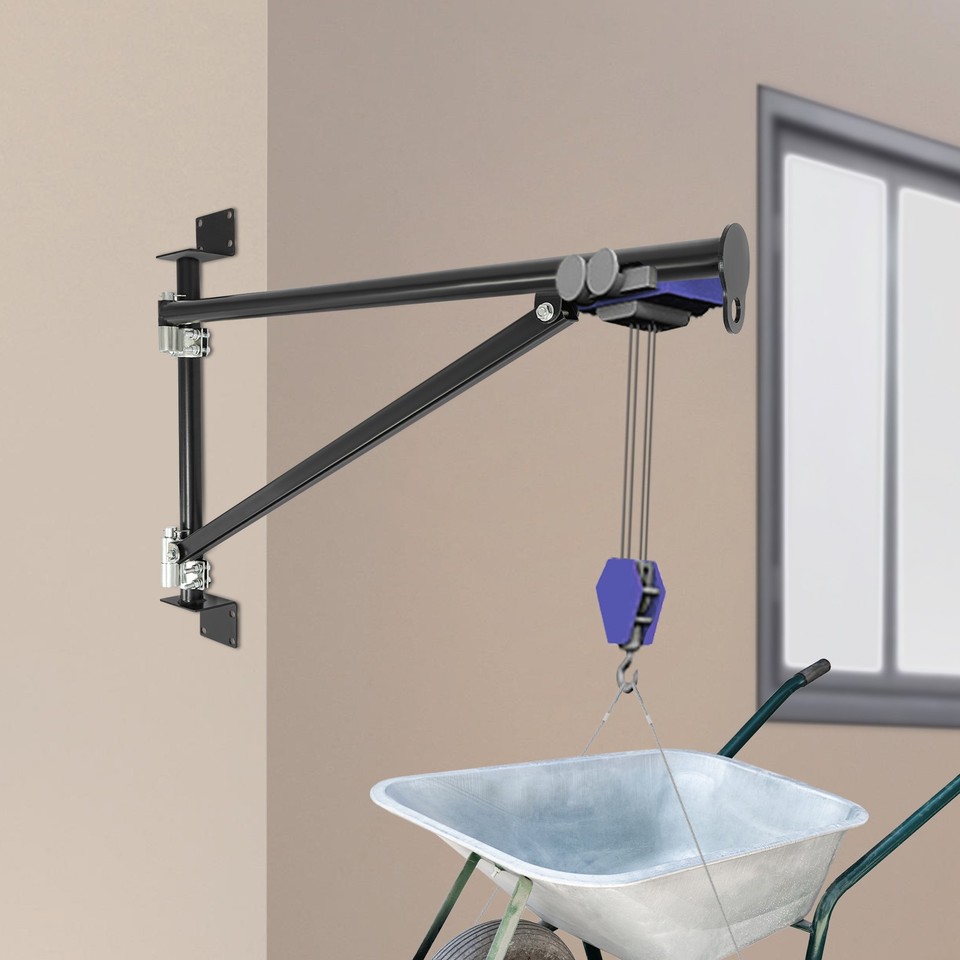 Alloy Steel Swing Arm Hoist, 4x3.15ft Black Industrial Lifting Pole For ...