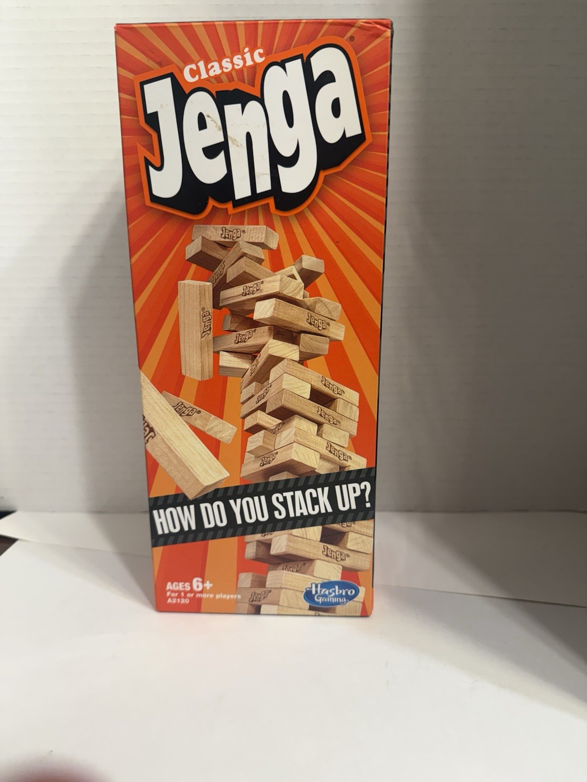 Hasbro Gaming Jenga Classic Game with Genuine 54 Hardwood Blocks ...