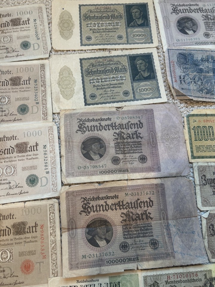 Mixed Lot of 19 Vintage German Paper Currency Notes Mark 1908-1944 | eBay