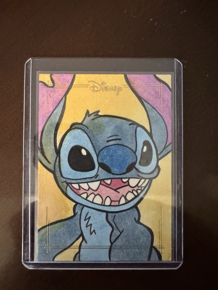 2025 Topps Disney Chrome Stitch Sketch Card 1/1 Lilo & Stitch 🔥 🔥 | eBay