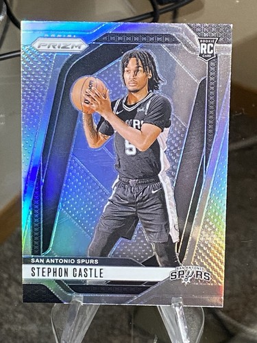 2024-25 Panini Prizm Stephon Castle RC Silver Rookie #234 Spurs | eBay