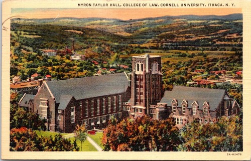 Myron Taylor Hall Cornell University Campus New York Postcard E86 | eBay
