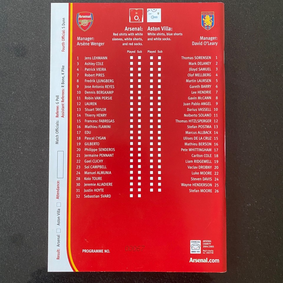 ARSENAL Football Programmes YOU CHOOSE 1993 96 97 98 99 2000 01 02 05 ...