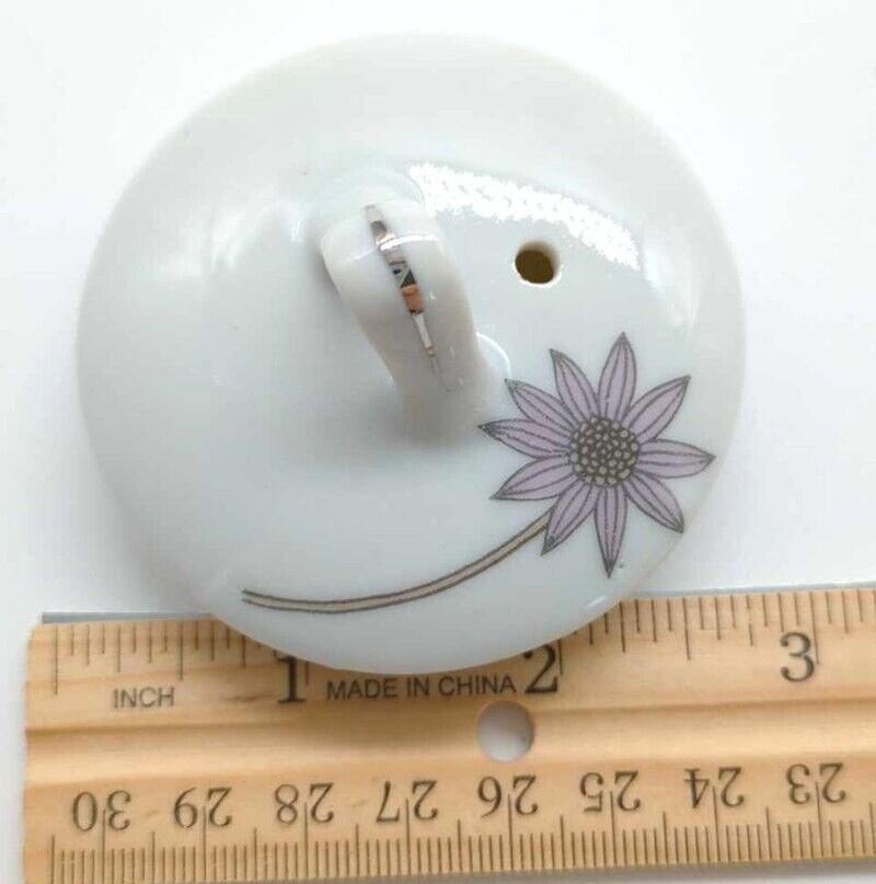 Vintage Mid Century Modern Oriental Lotus Tea Pot By Yamaka Silver Trim ...