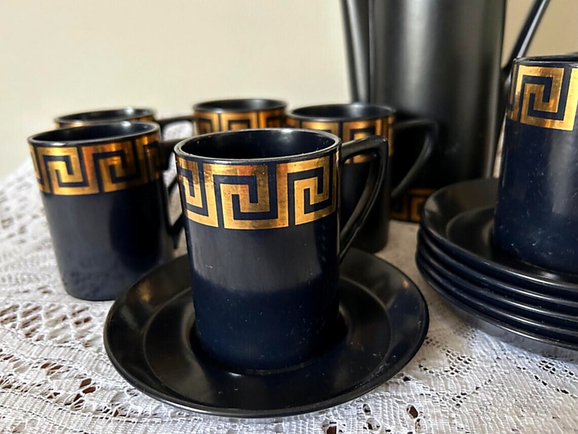 1950s Portmeirion Susan Williams Ellis Design Greek Key Pattern Coffee ...