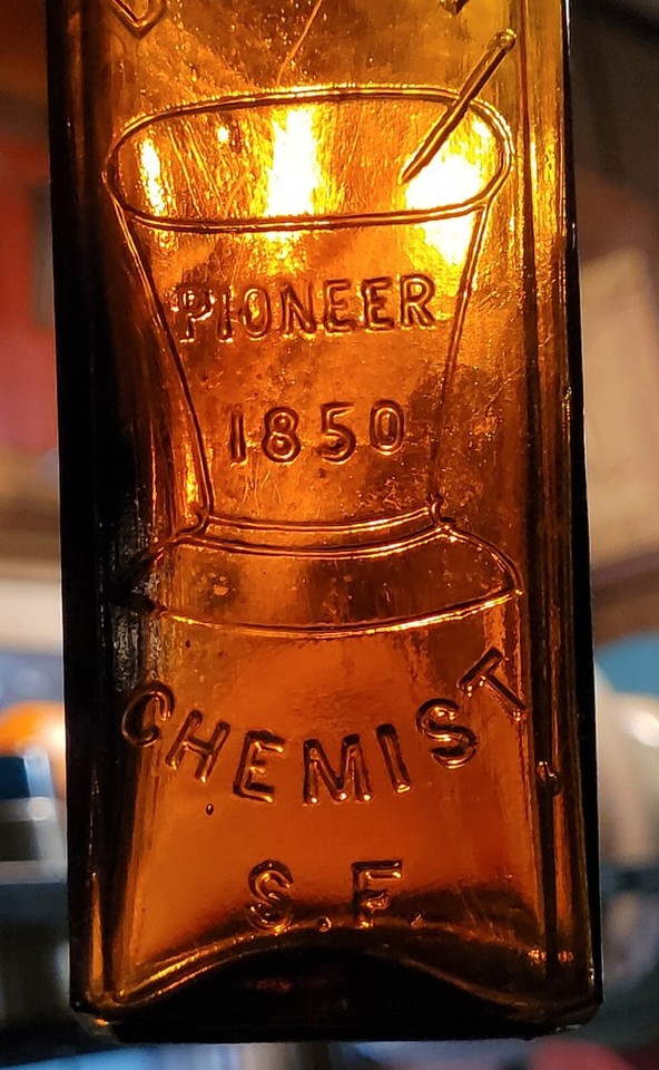 AMBER EMBOSSED DICKEY PIONEER CHEMIST LOS ANGELES CALIFORNIA | eBay