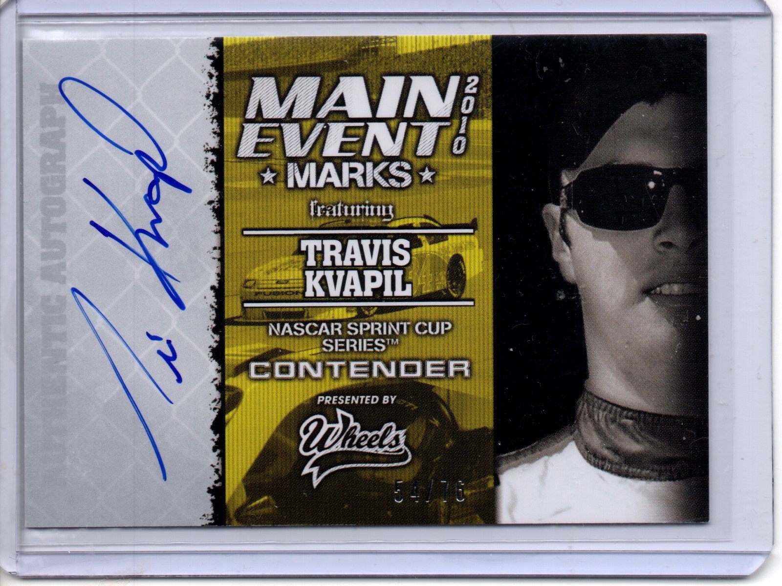 2010 Press Pass Wheels Main Event Auto TRAVIS KVAPIL /76 Autograph | eBay